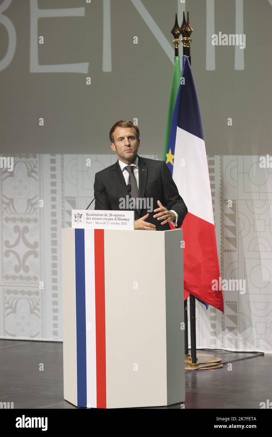 ©Sebastien Muylaert/MAXPPP - Discours de President de la Republique ...