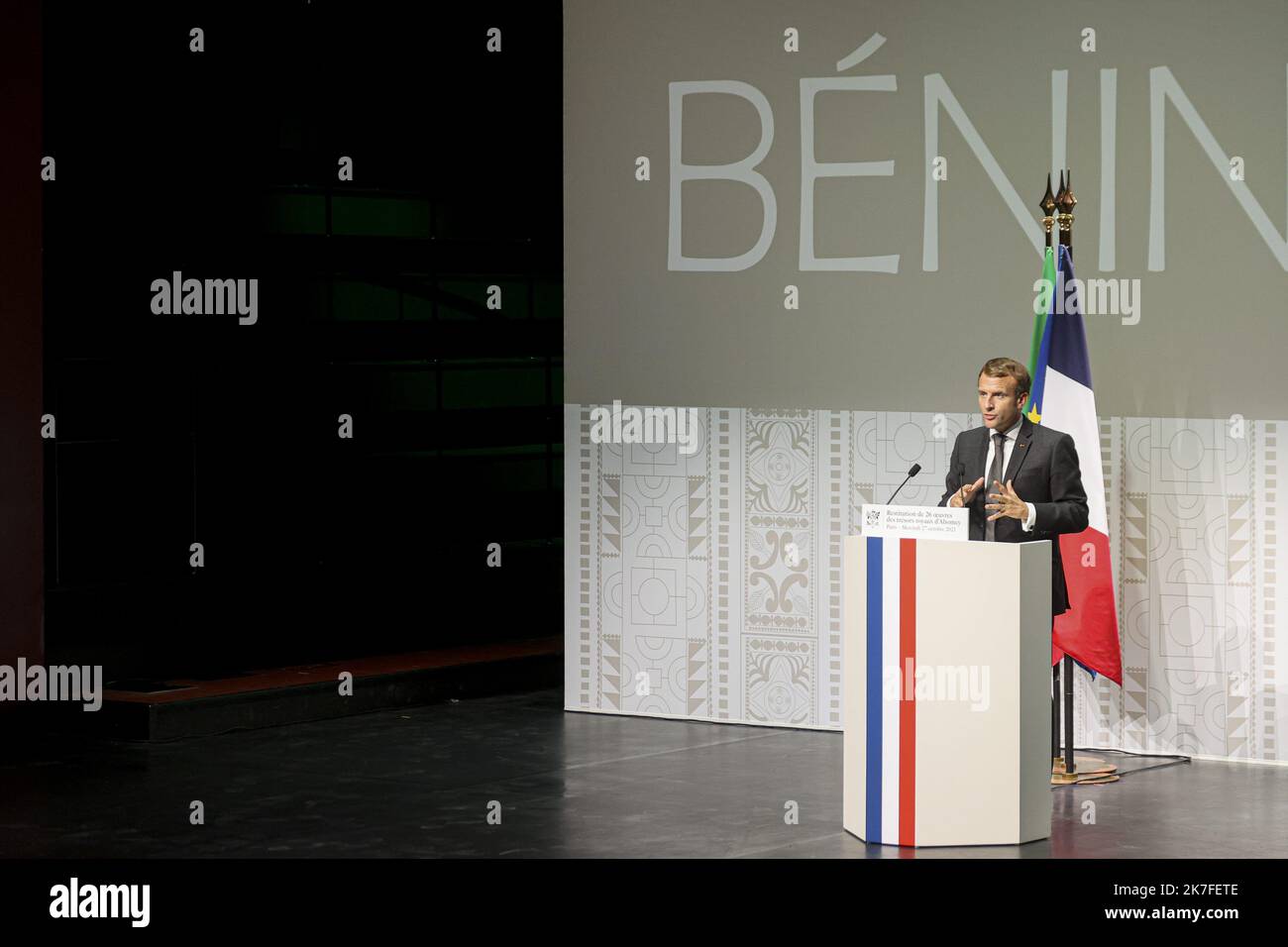 ©Sebastien Muylaert/MAXPPP - Discours de President de la Republique ...