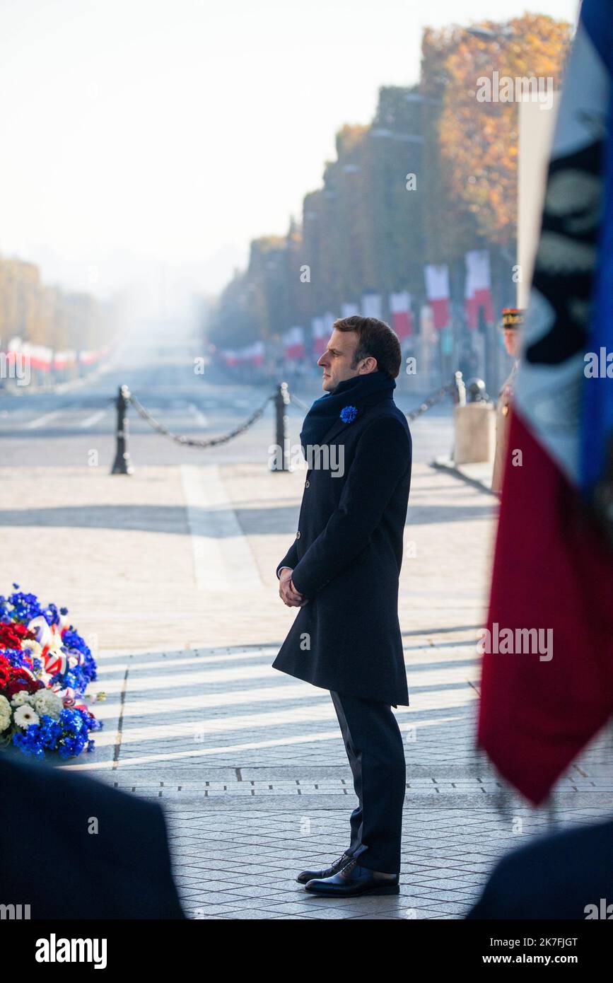 @ Pool/Romain GAILLARD/Maxppp, France, Paris, 2021/11/11 Ceremonie du ...
