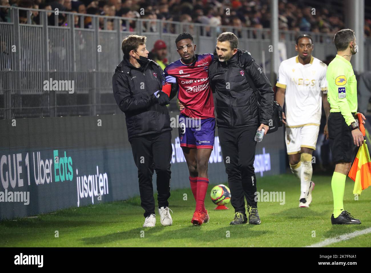 Thierry LARRET / MAXPPP. Football.Ligue 1 Uber Eats. Clermont Foot 63 vs OGC Nice. Stade Gabriel ...