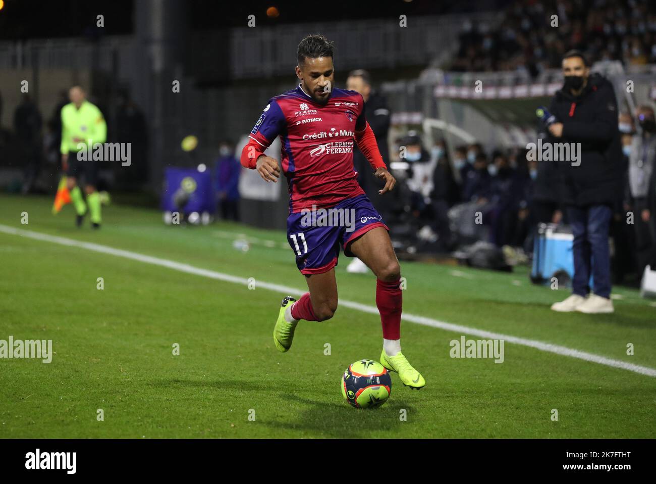 Thierry LARRET / MAXPPP. Football. Ligue 1 Uber Eats. Clermont Foot 63 vs Racing Club de Lens ...