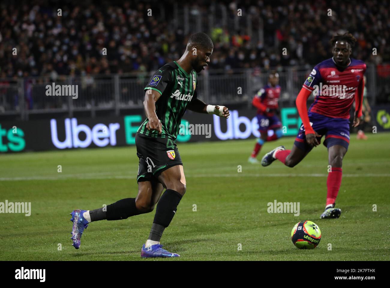 Thierry LARRET / MAXPPP. Football. Ligue 1 Uber Eats. Clermont Foot 63 vs Racing Club de Lens ...