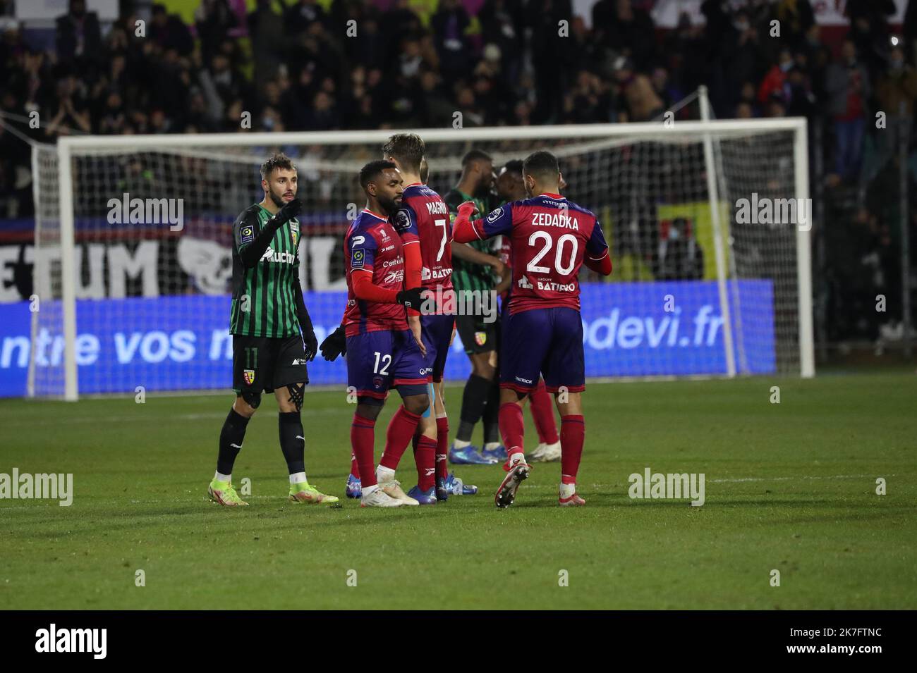 Thierry LARRET / MAXPPP. Football. Ligue 1 Uber Eats. Clermont Foot 63 vs Racing Club de Lens ...