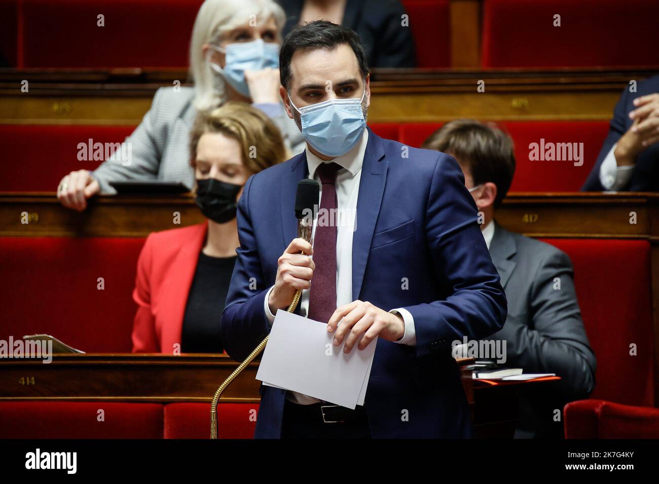 ©Thomas Padilla/MAXPPP - 18/01/2022 ; Paris, FRANCE ; SEANCE DE QUESTIONS AU GOUVERNEMENT DANS L ...