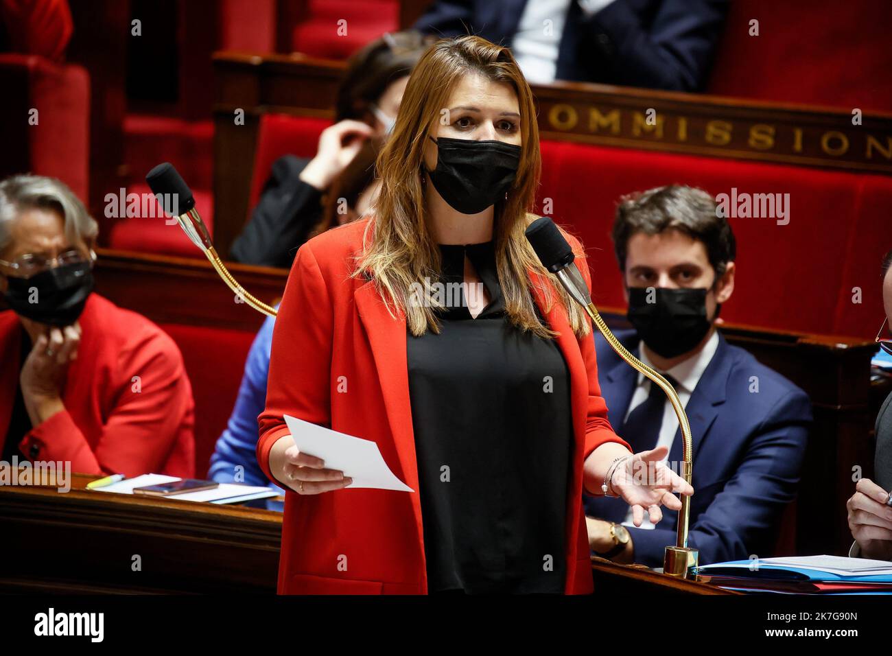 ©Thomas Padilla/MAXPPP - 01/02/2022 ; Paris, FRANCE ; SEANCE DE QUESTIONS AU GOUVERNEMENT DANS L ...