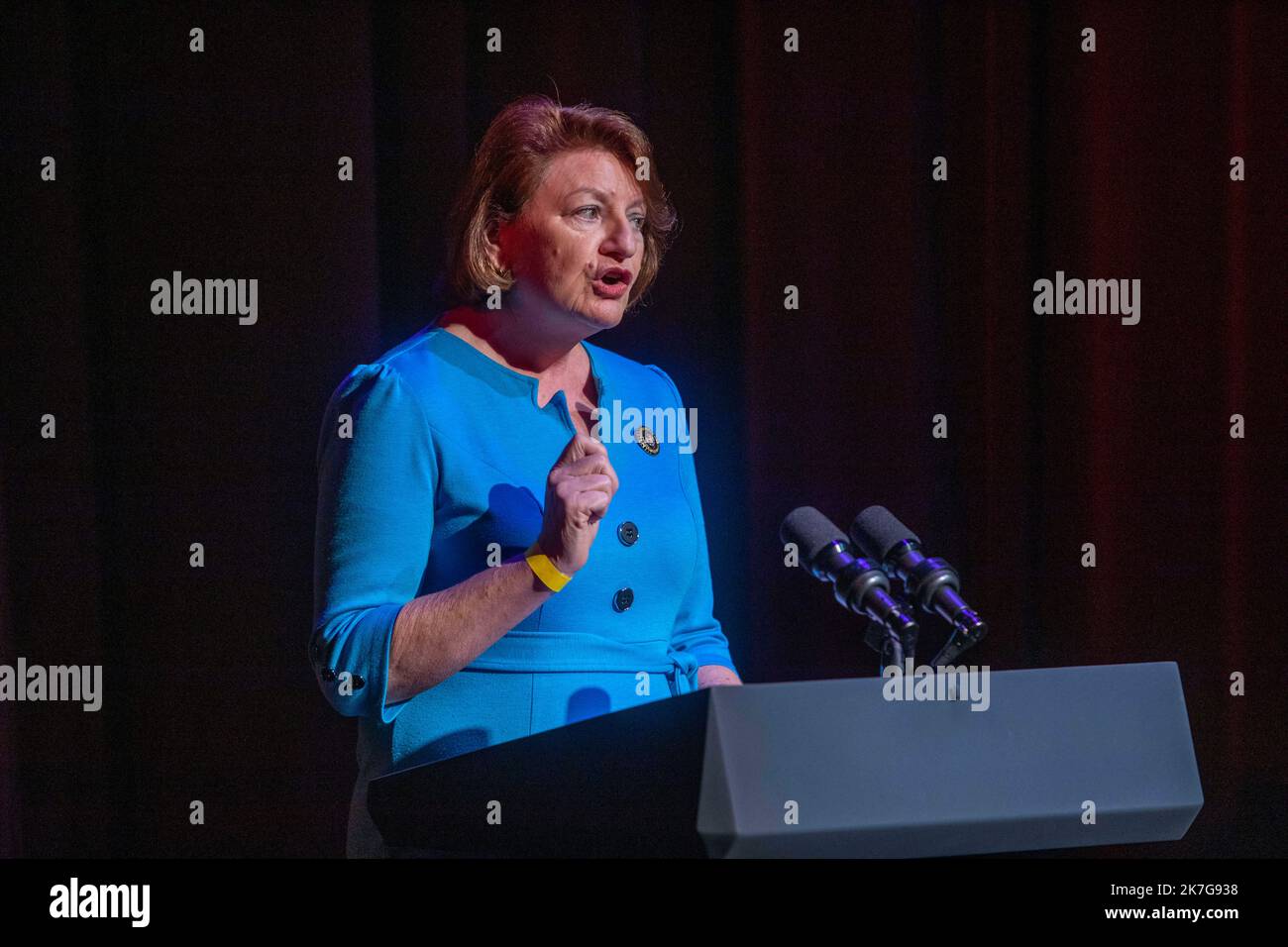 Los Angeles, Calif, USA. 17th Oct, 2022. Senator Toni Atkins speaks ...