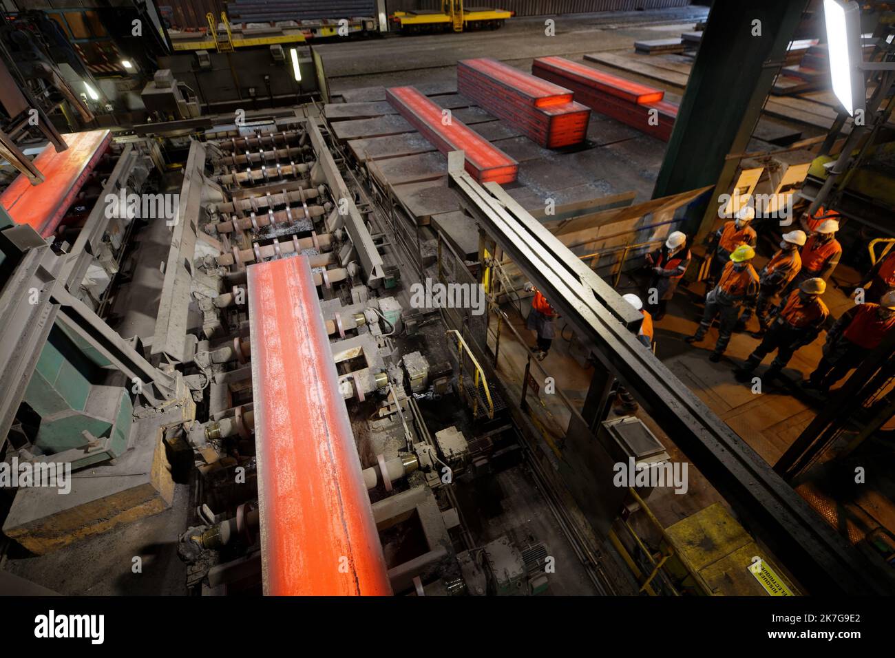 ©PHOTOPQR/VOIX DU NORD/Johan BEN AZZOUZ ; 04/02/2022 ; Grande-Synthe, le 4 février 2022. Usine ...