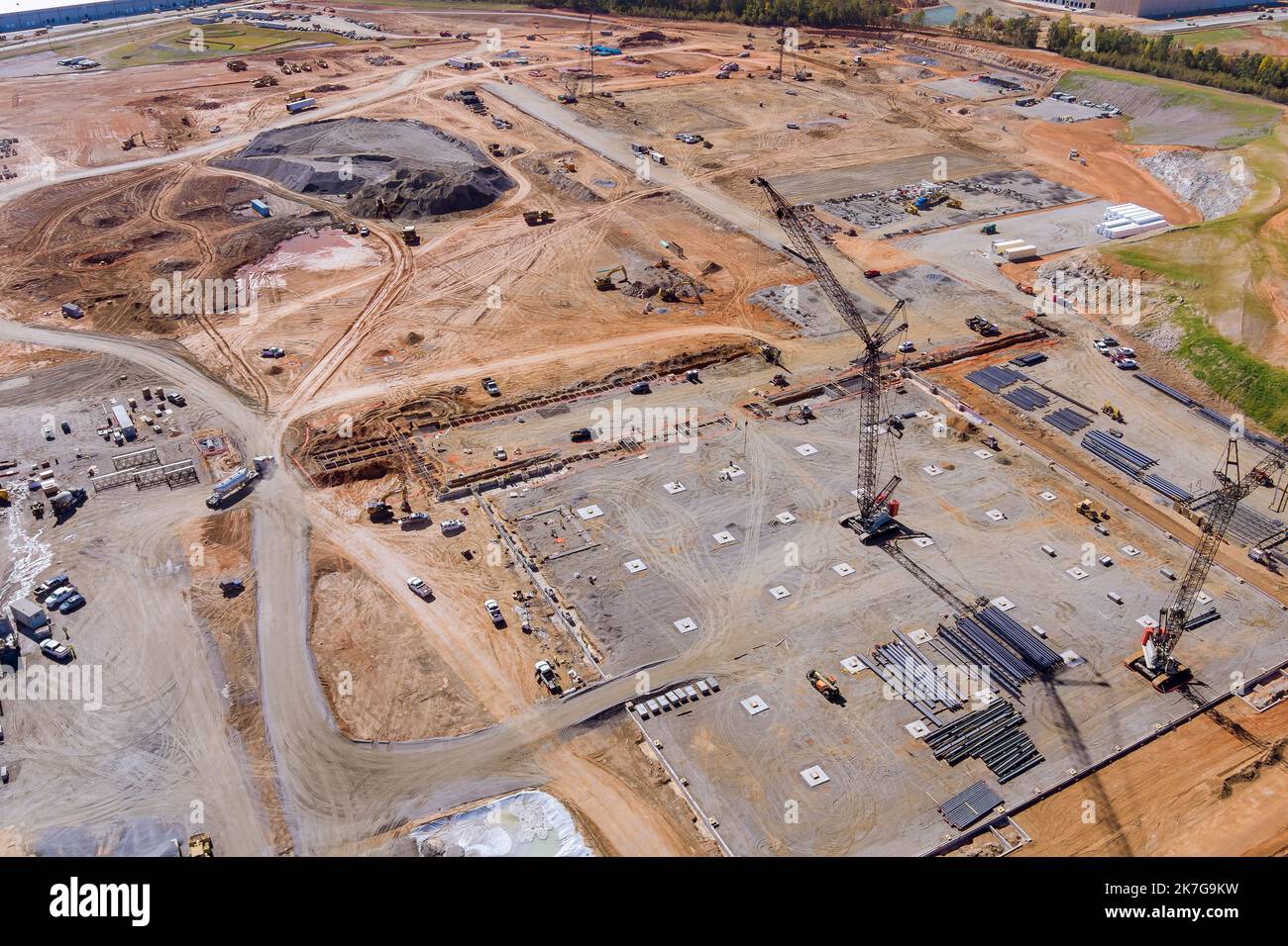 Construction site equipment that is used in building projects with ...