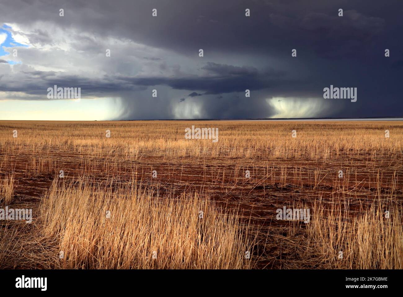 Storm over Farmland and Yarra Yarra Lake, Carnamah, Western Australia ...