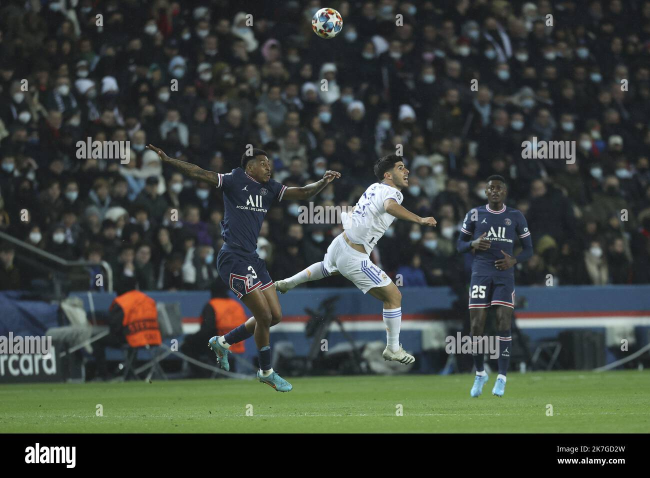 ©Sebastien Muylaert/MAXPPP - Paris 15/02/2022 Presnel Kimpembe of Paris ...