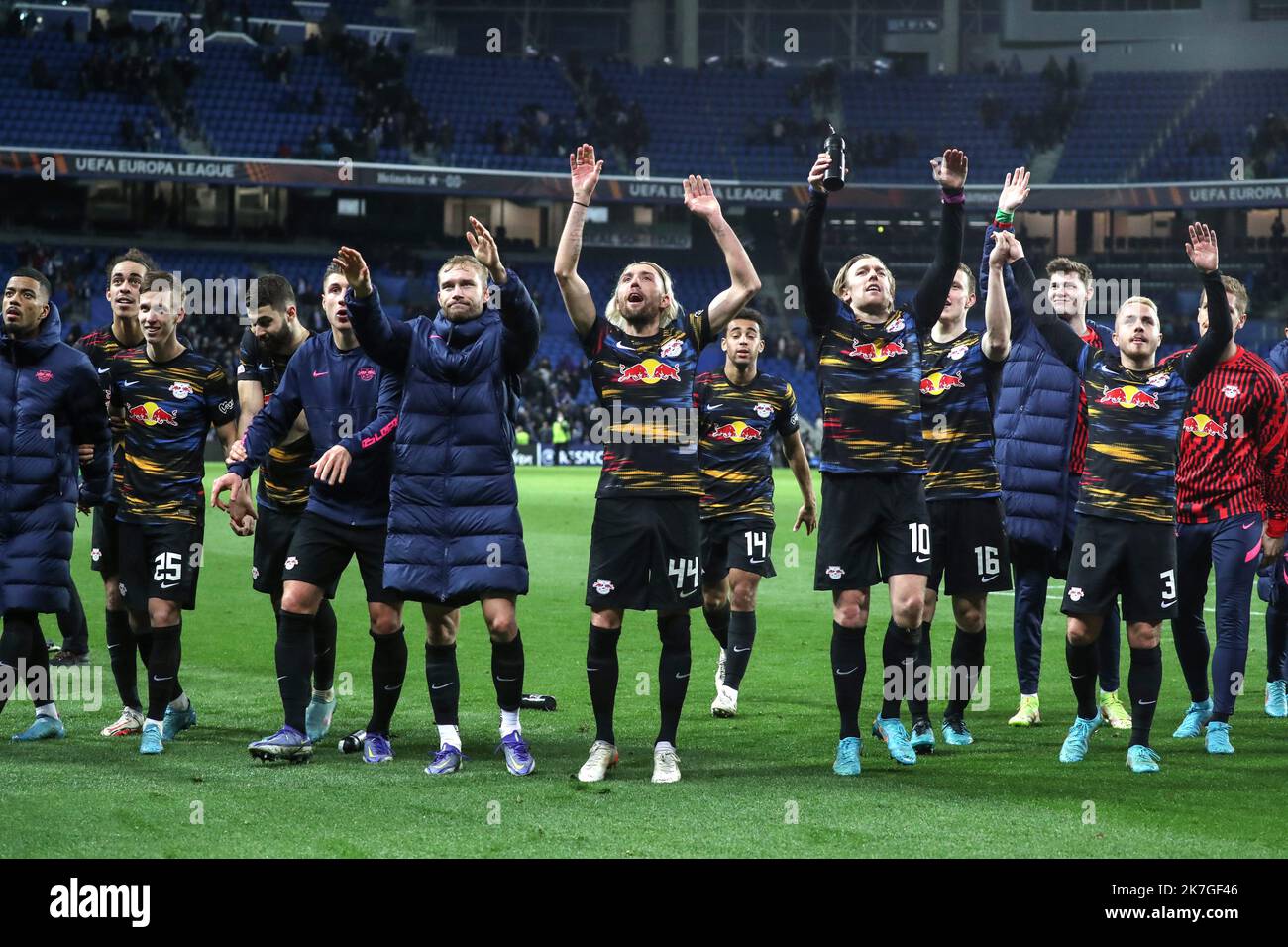 ©Manuel Blondeau/AOP Press/MAXPPP - Players of Leipzig celebrate ...