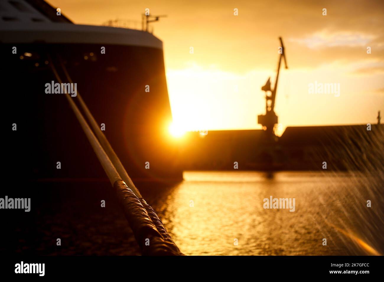 ©Thomas Padilla/MAXPPP - 25/02/2022 ; Saint-Nazaire, FRANCE ; CHANTIERS ...