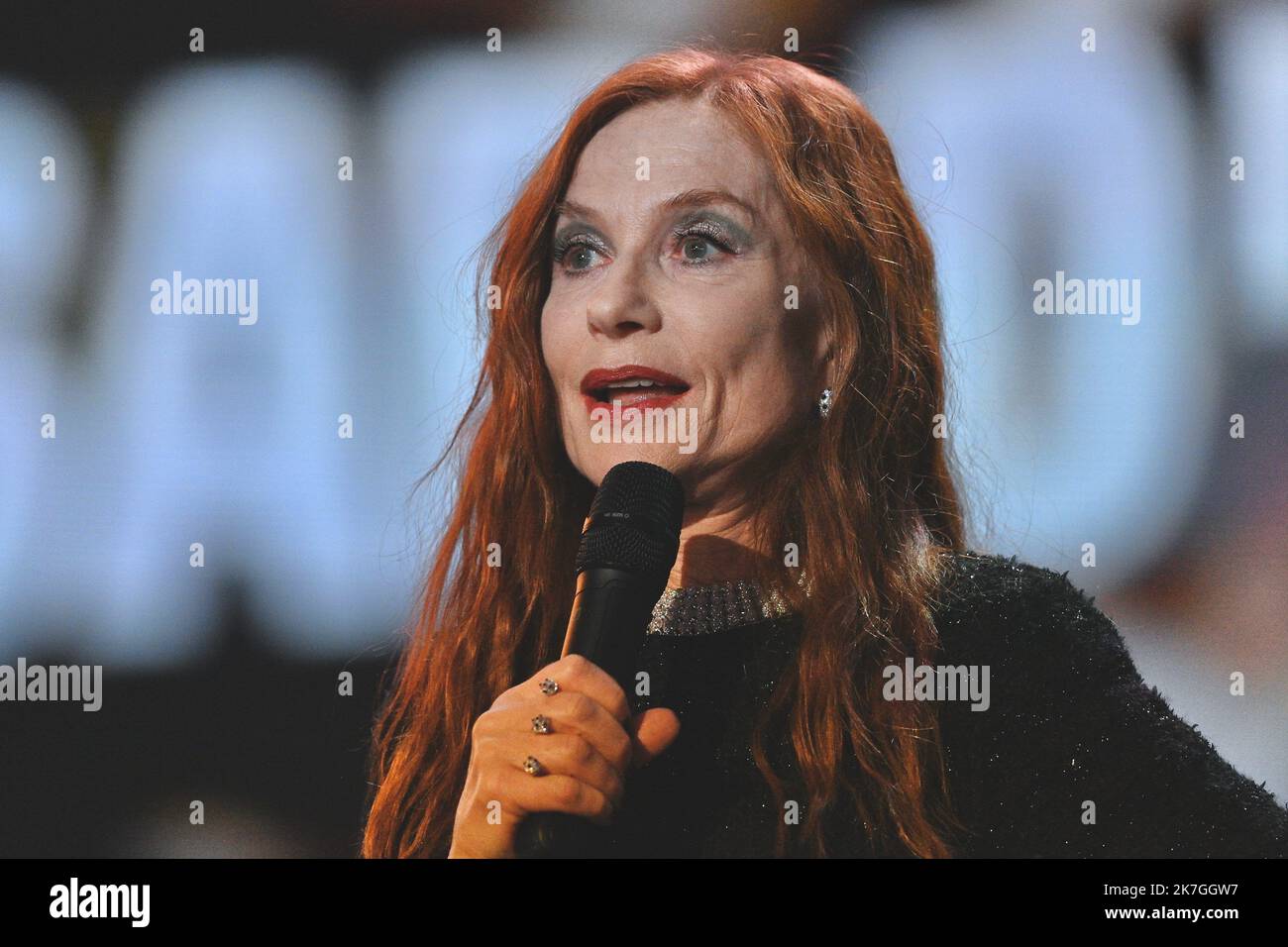 ©franck castel/MAXPPP - 24/02/2022 Isabelle Huppert, Cesar Film Awards ...