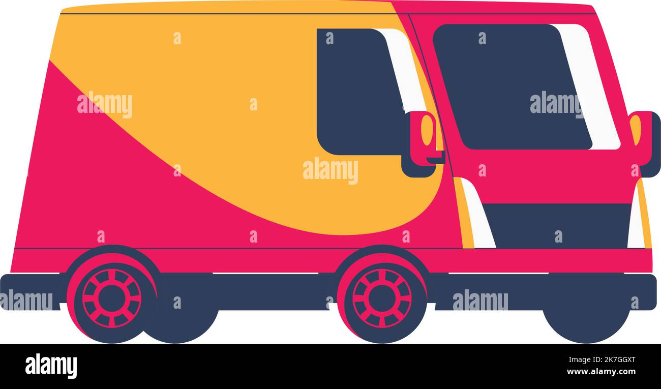 flat colored truck Stock Vector Image & Art - Alamy