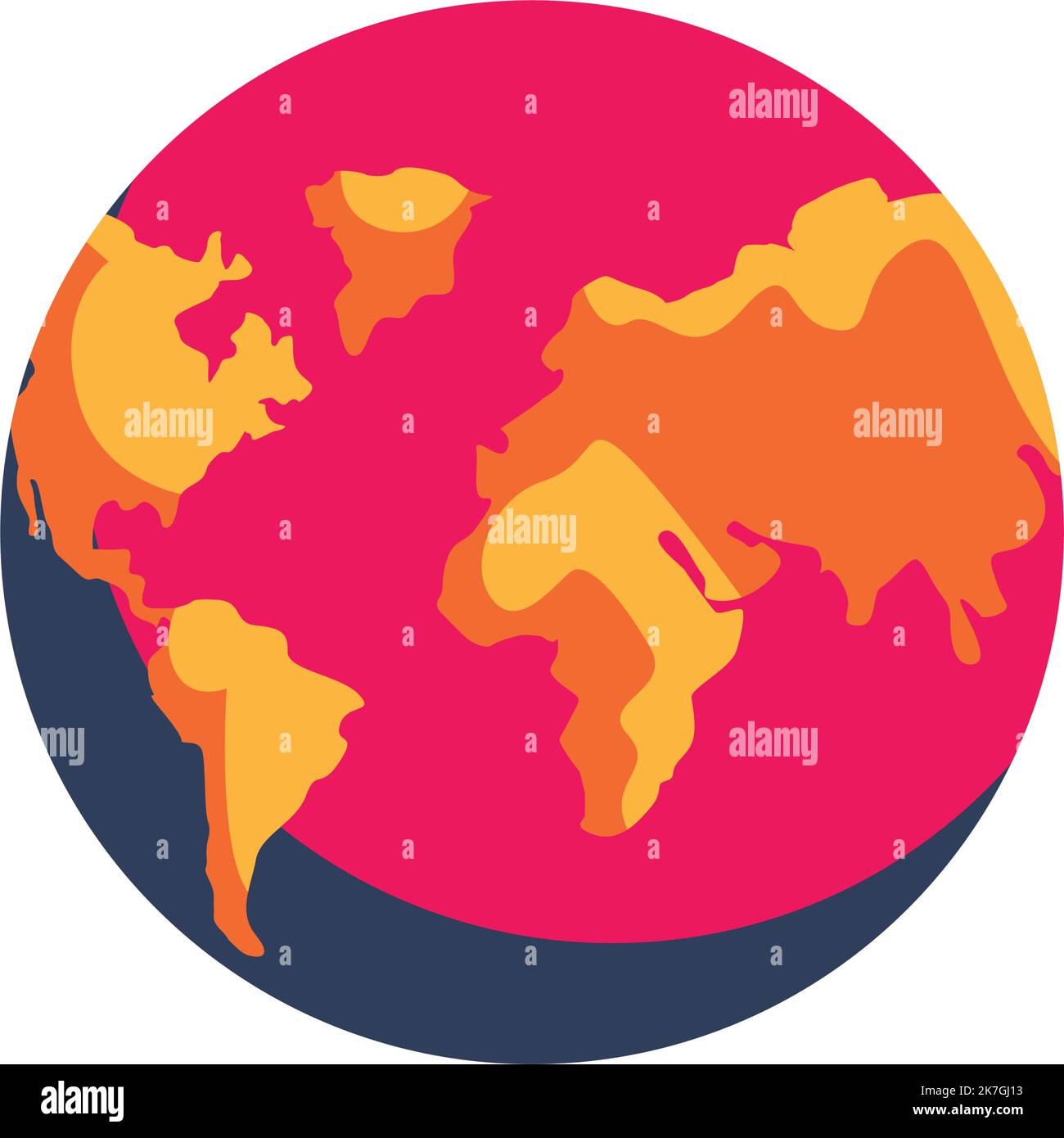 flat colored world Stock Vector Image & Art - Alamy