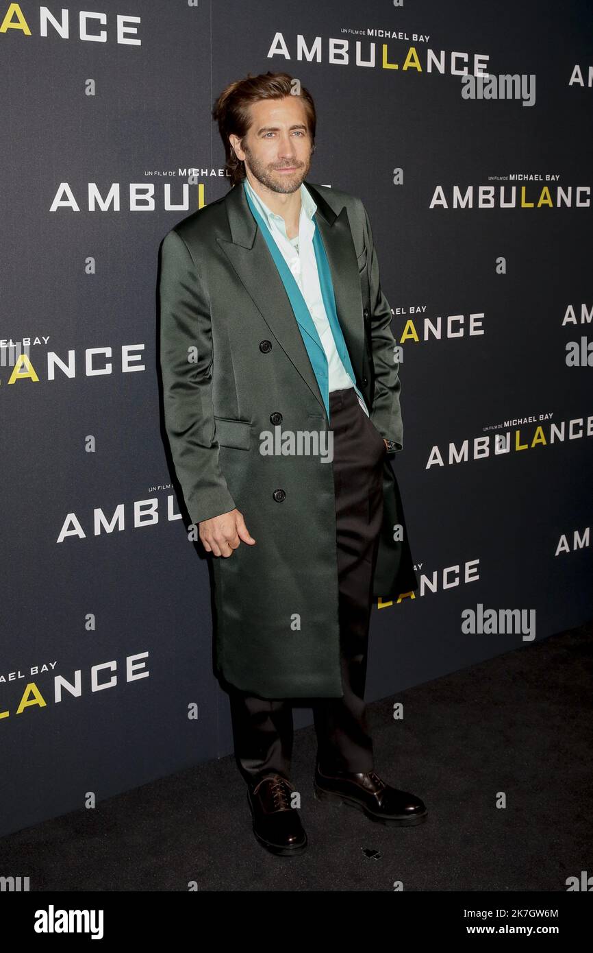 ©Sebastien Muylaert/MAXPPP - Paris 20/03/2022 US actor Jake Gyllenhaal ...