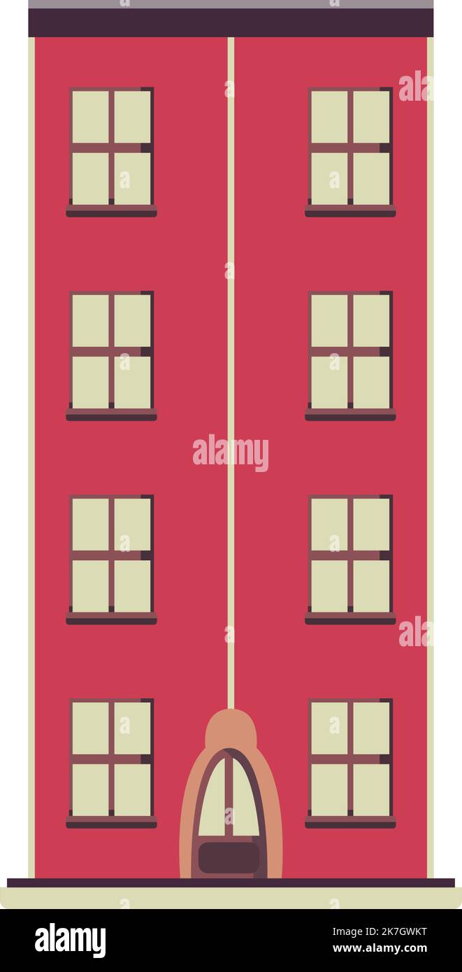 flat colored building Stock Vector Image & Art - Alamy