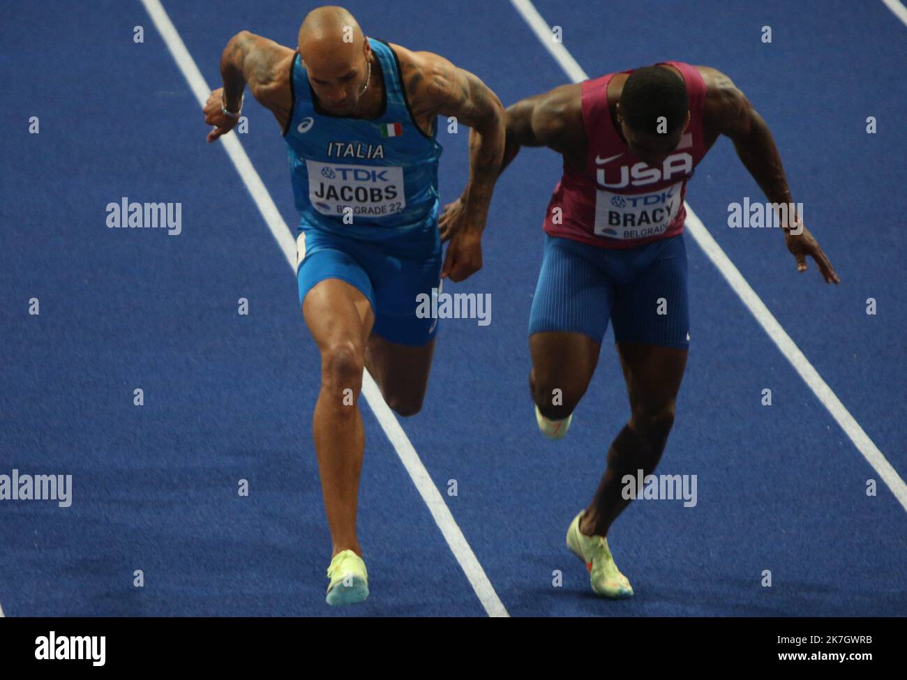 ©Laurent Lairys/MAXPPP - Lamont Marcell JACOBS of Italy and Marvin ...