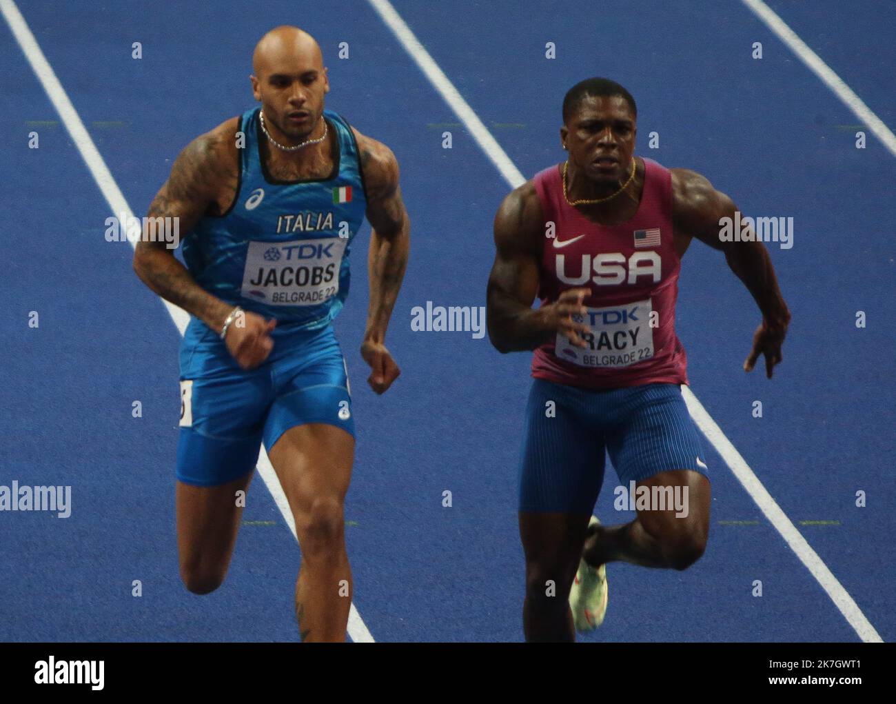 ©Laurent Lairys/MAXPPP - Lamont Marcell JACOBS of Italy and Marvin ...