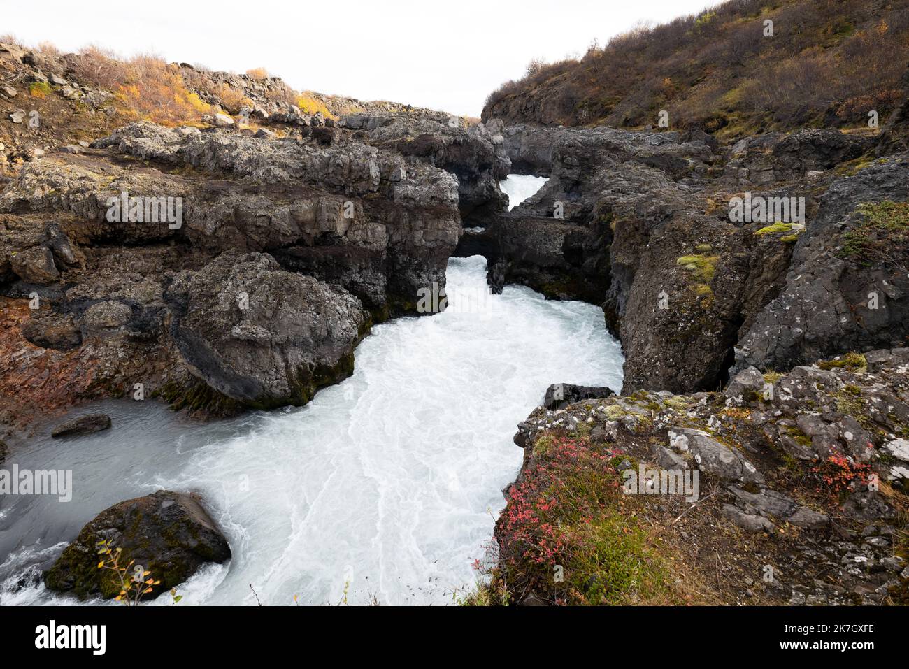 Barnafoss waterfall west iceland hi-res stock photography and images ...