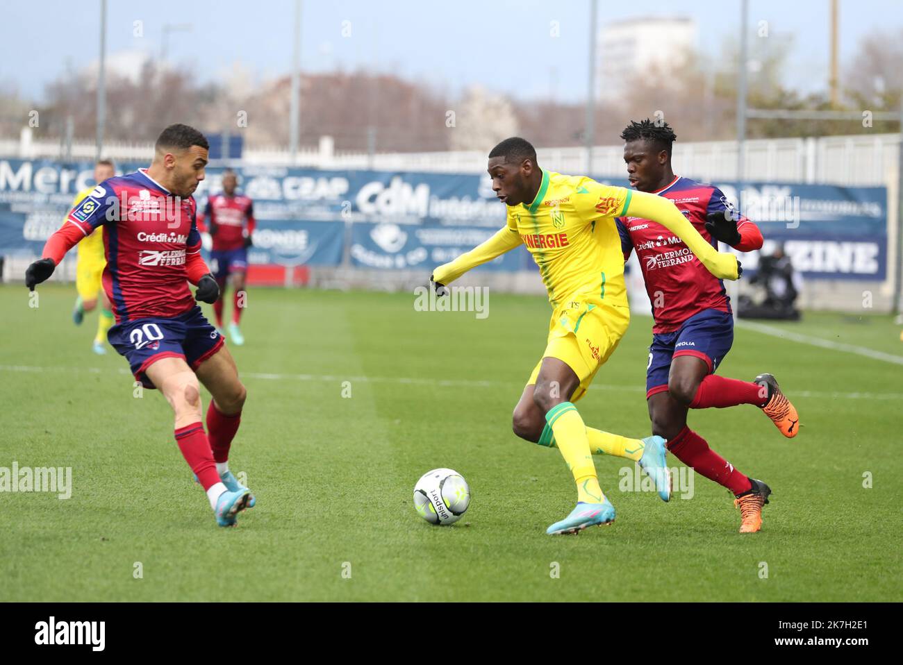 Thierry LARRET / MAXPPP. Football. Ligue 1 Uber Eats. Clermont Foot 63 vs Football Club de ...