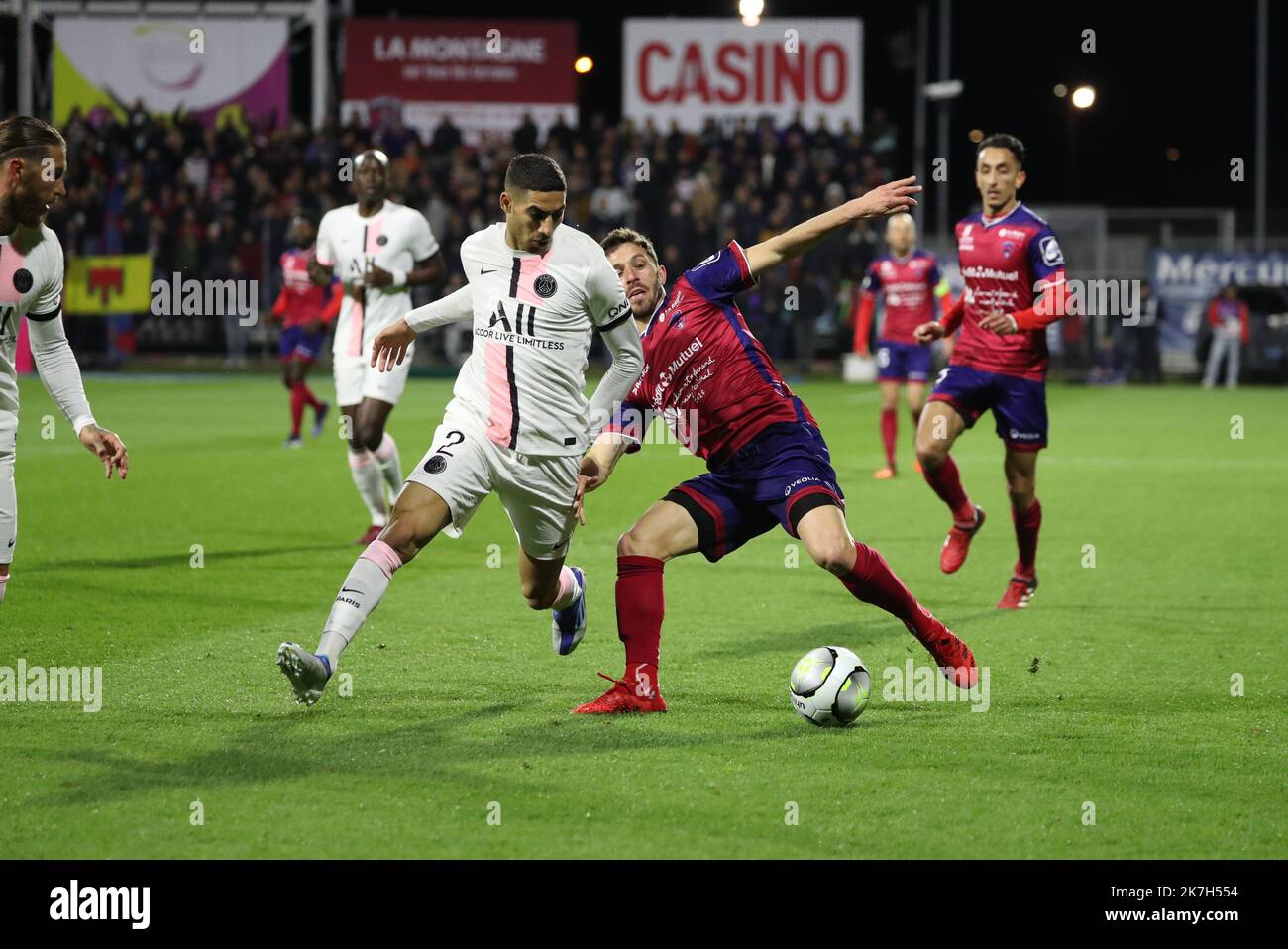 Thierry LARRET / MAXPPP. Football. Ligue 1 Uber Eats. Clermont Foot 63 vs Paris Saint Germain ...