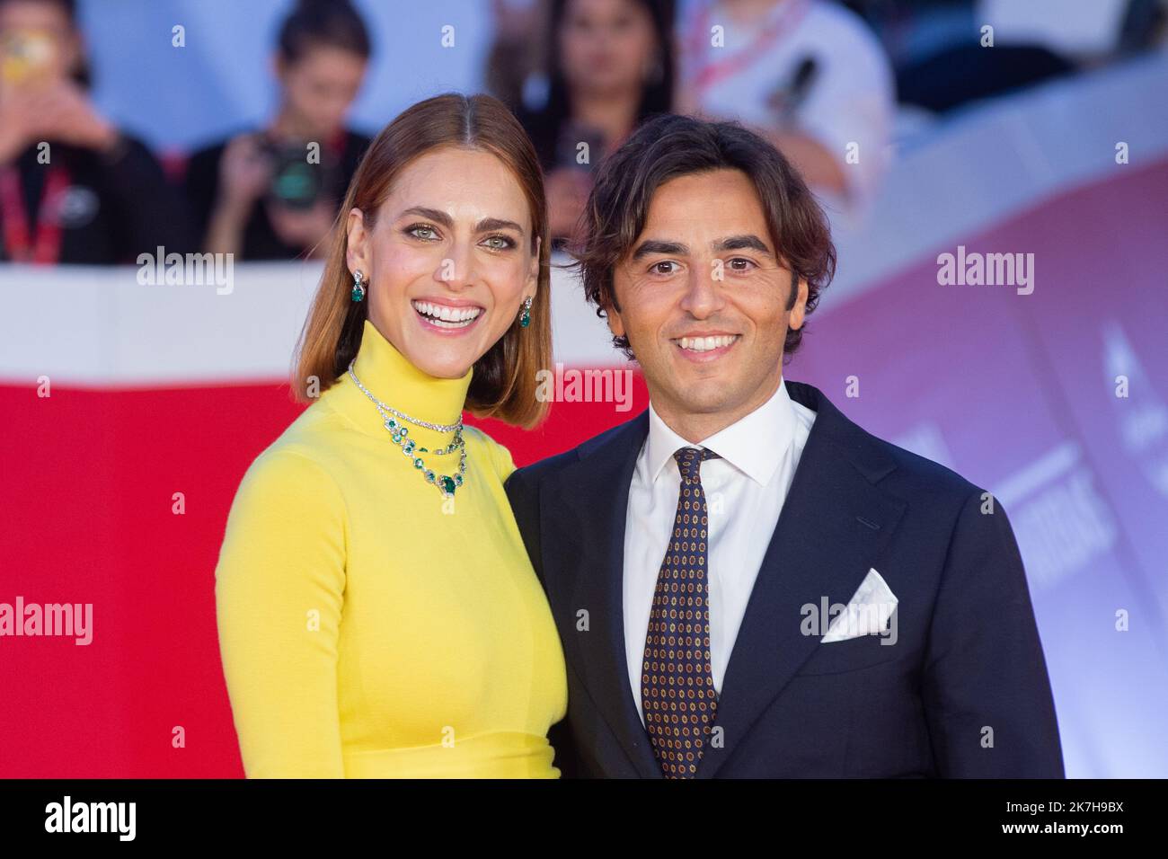 Italian actress Miriam Leone with her husband Paolo Carullo attend the ...