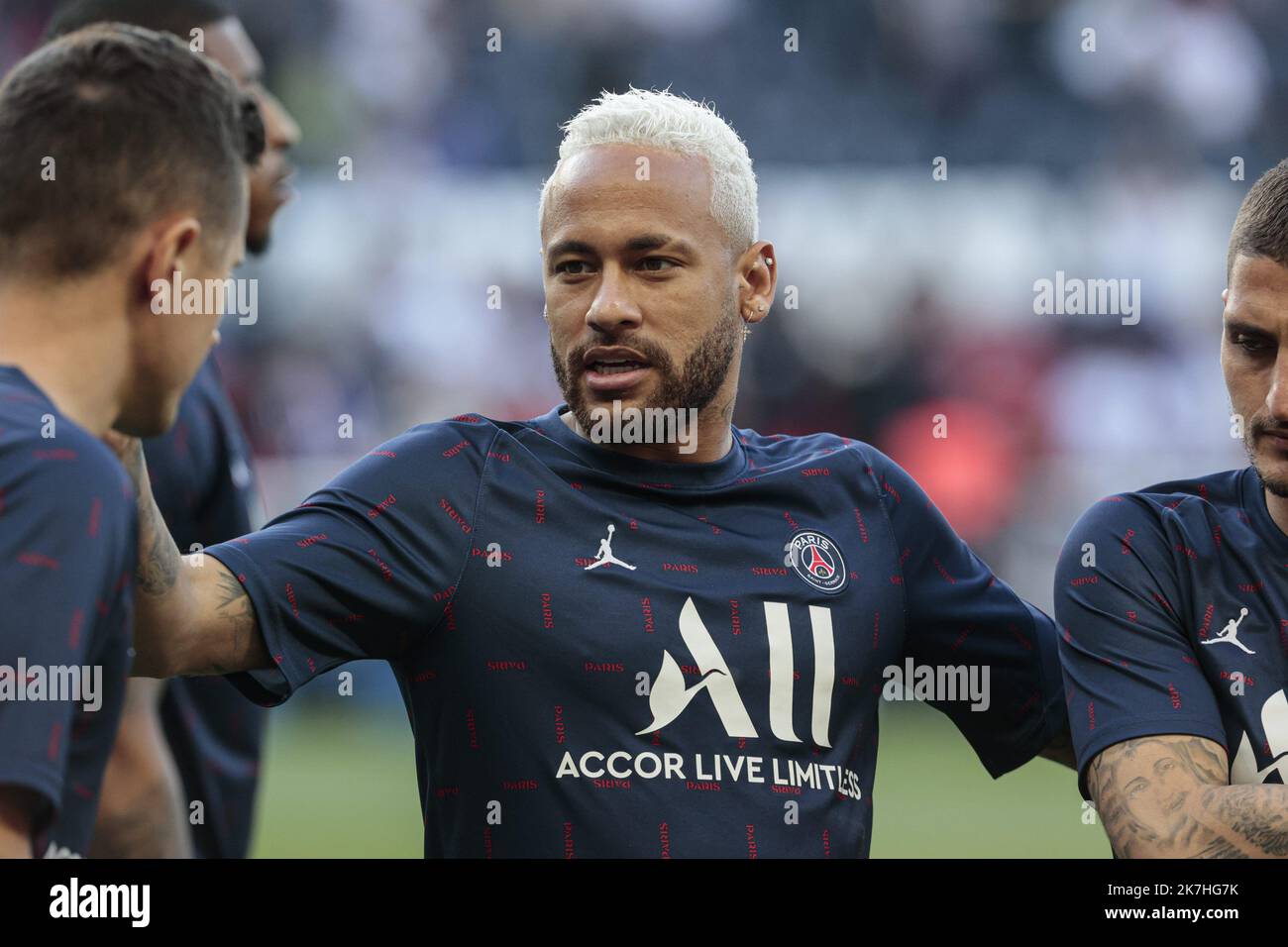 ©Sebastien Muylaert/MAXPPP - Paris 21/05/2022 Neymar Jr of Paris Saint-Germain looks on during ...