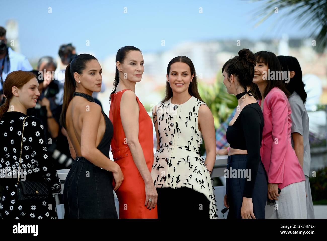 ©franck castel/MAXPPP - 20/05/2022 Lou Lampros, Adria Arjona, Jeanne ...