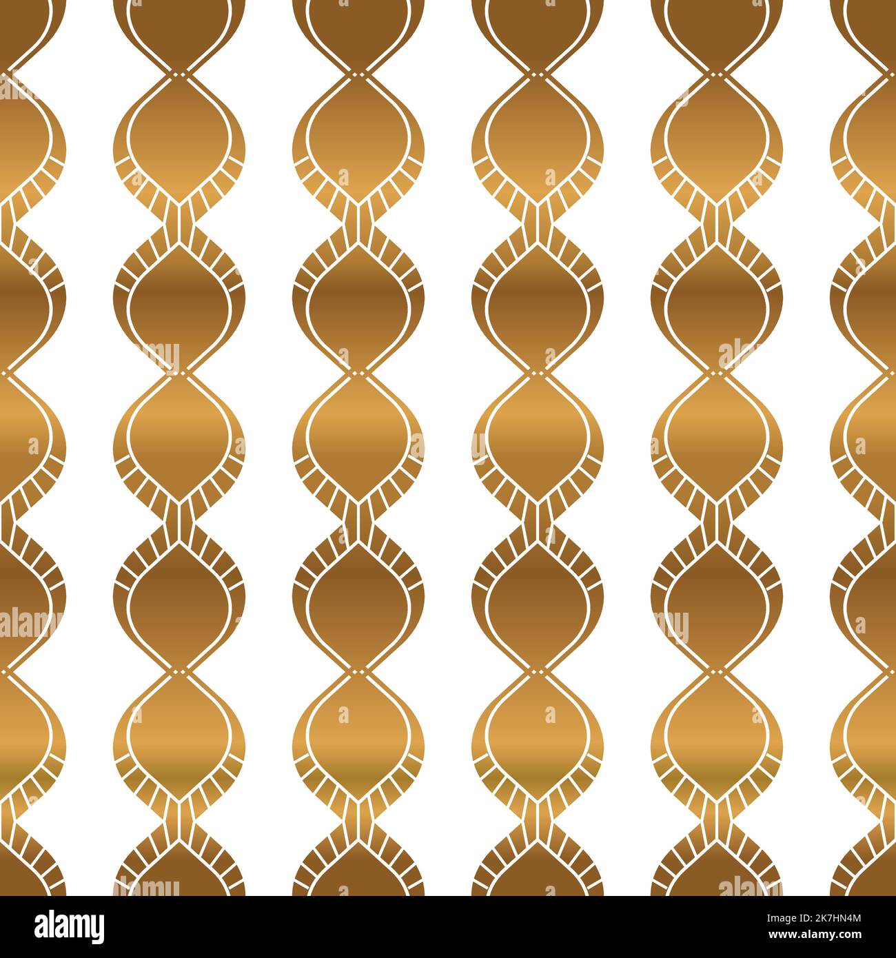 Art Deco Style Seamless Pattern in White and Gold Stock Vector Image ...