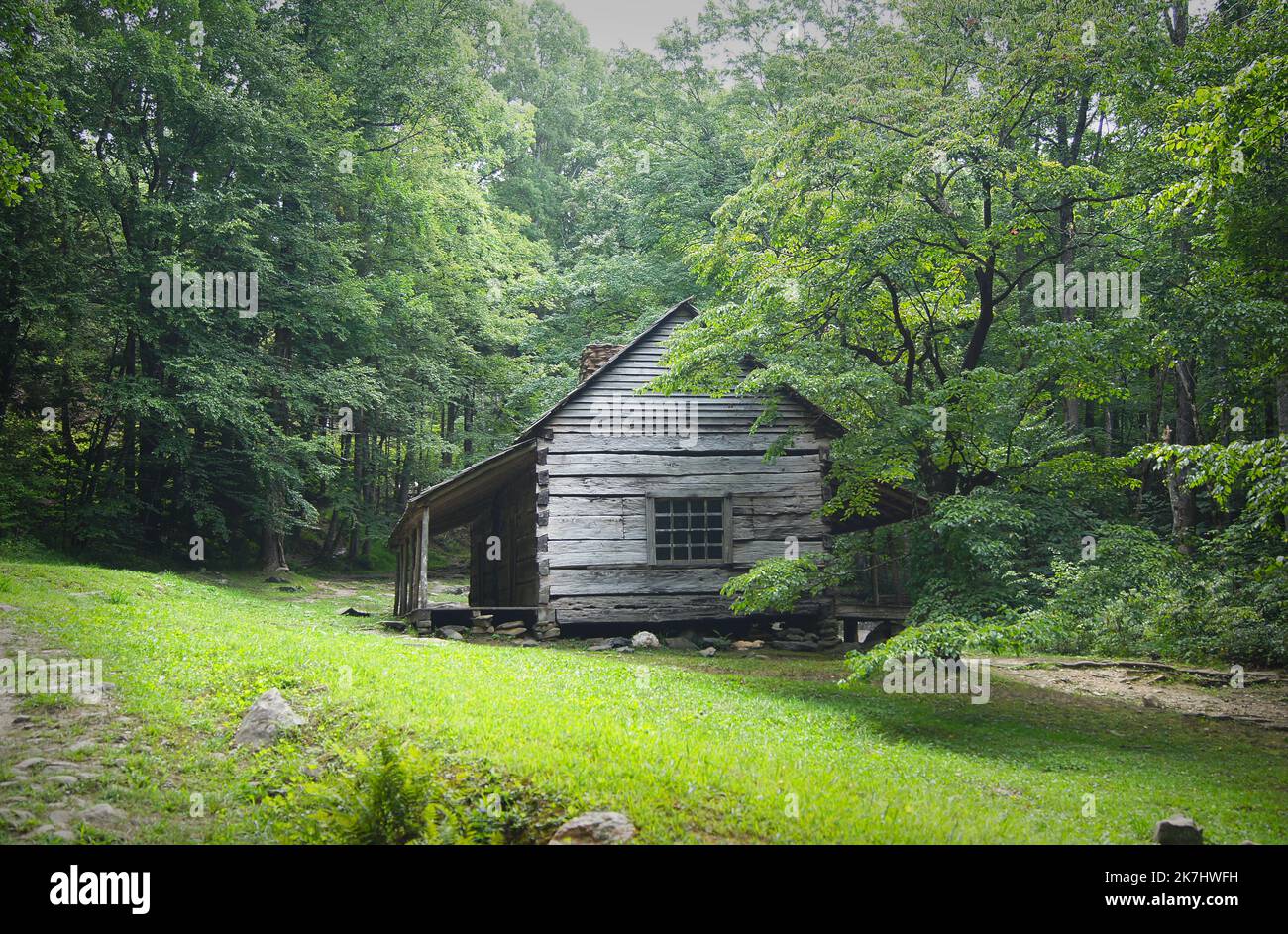 The historic Noah "Bud" Ogle cabin in the Great Smoky Mountains National Park Stock Photo - Alamy
