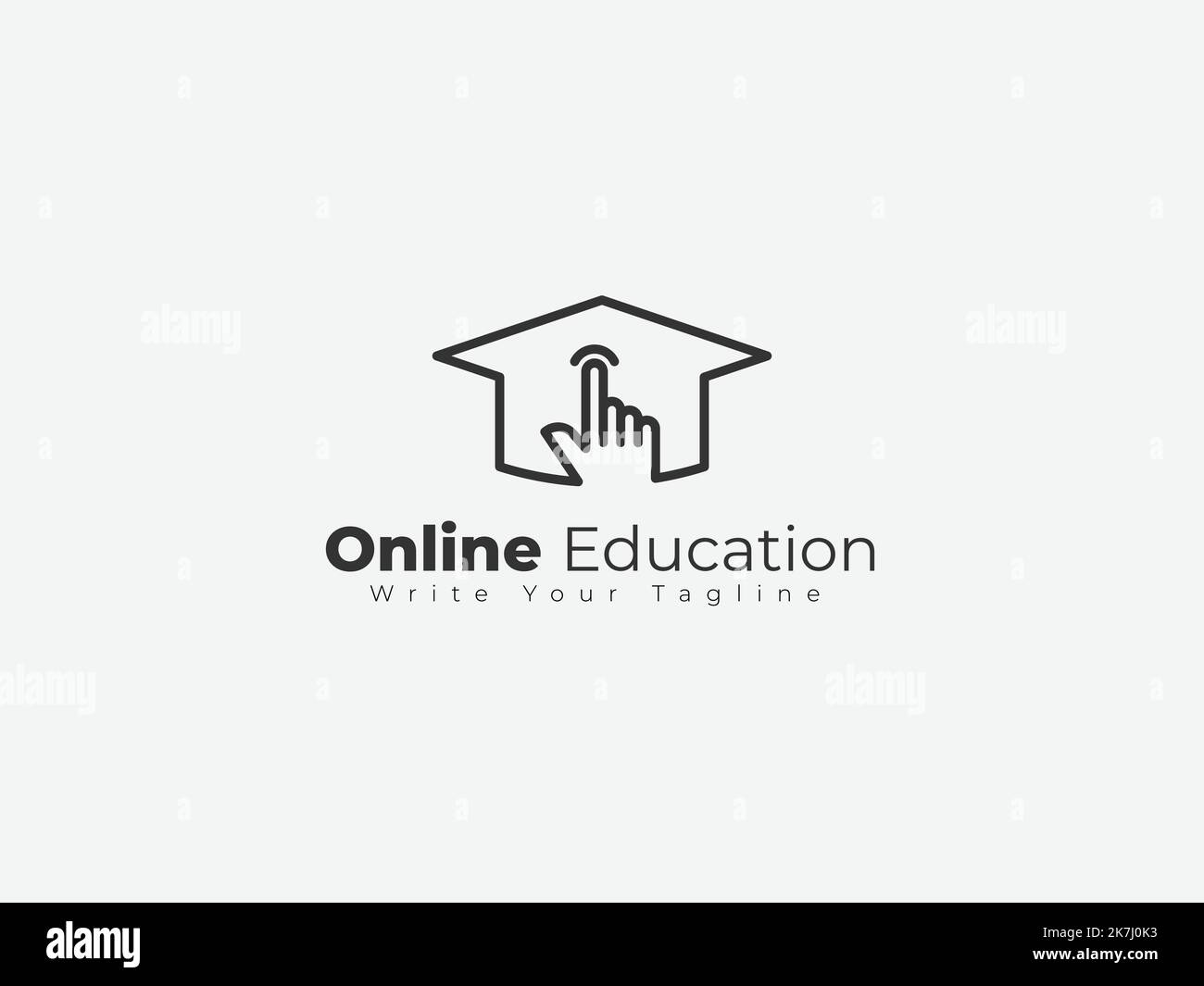 Minimal education logo design for school, academy, university Stock ...