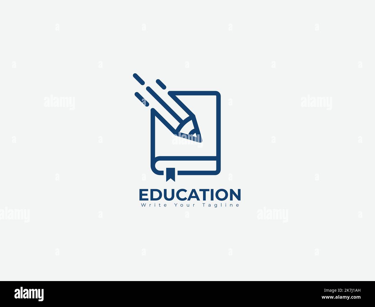 Minimal education logo design for school, academy, university Stock ...