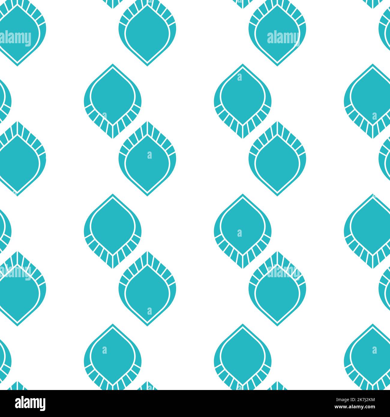 Turquoise Teal and White Simple Abstract Seamless Pattern Stock Vector ...