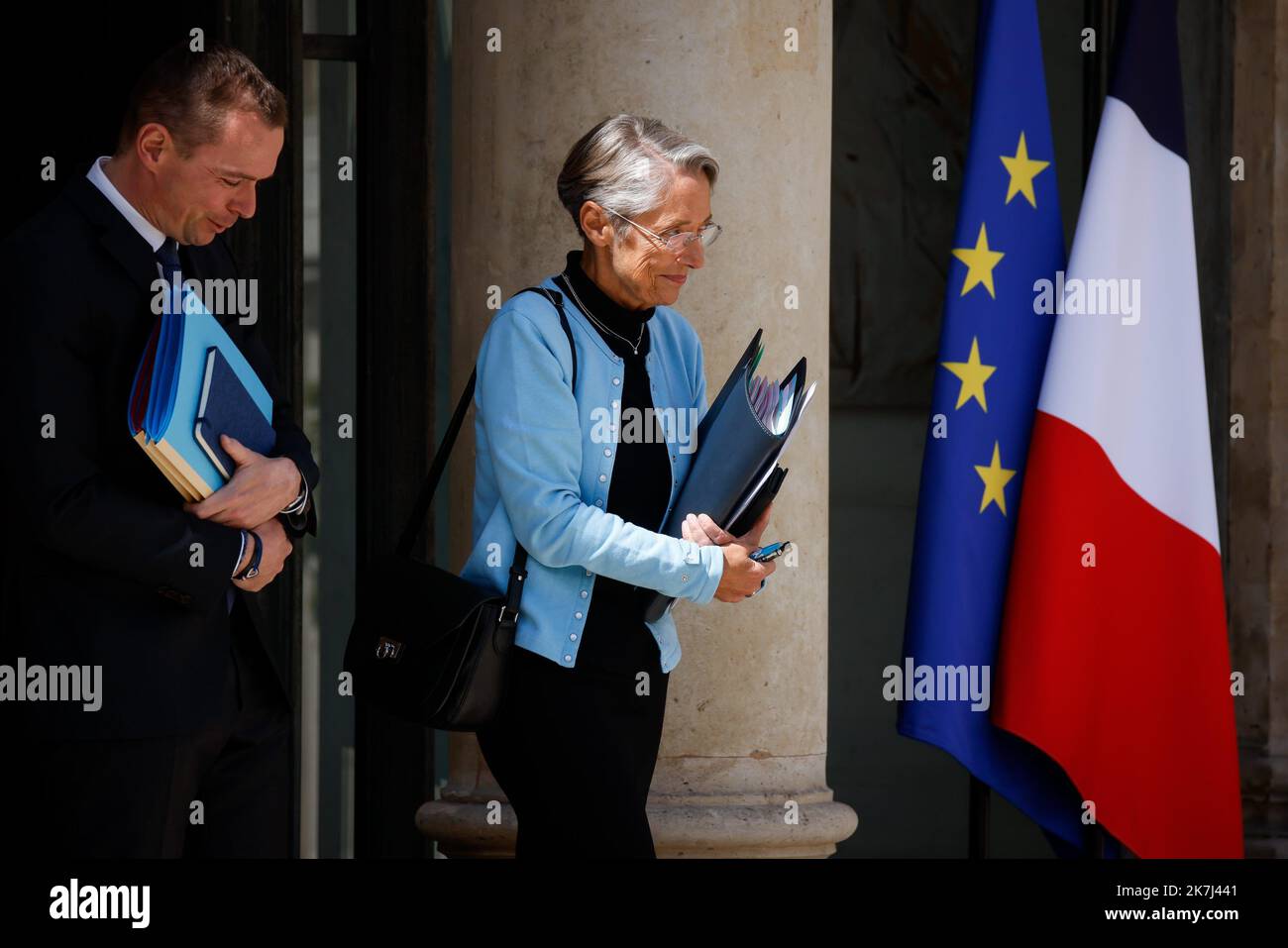 ©Thomas Padilla/MAXPPP - 01/06/2022 ; Paris, France ; SORTIE DU CONSEIL DES MINISTRES AU PALAIS ...