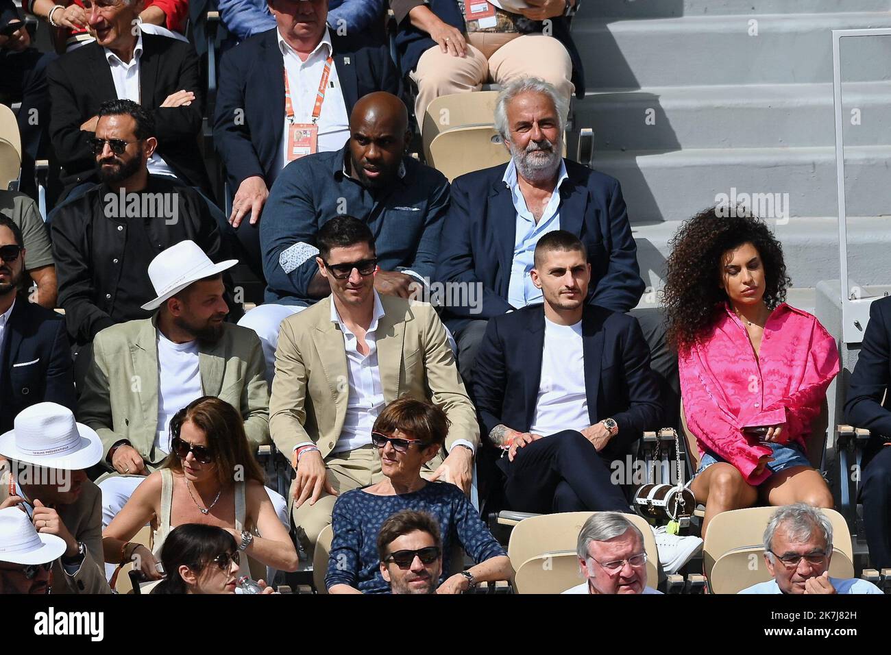 ©FRANCK CASTEL/MAXPPP - 20220006 TeddyRiner, Marco Verratti and wife ...
