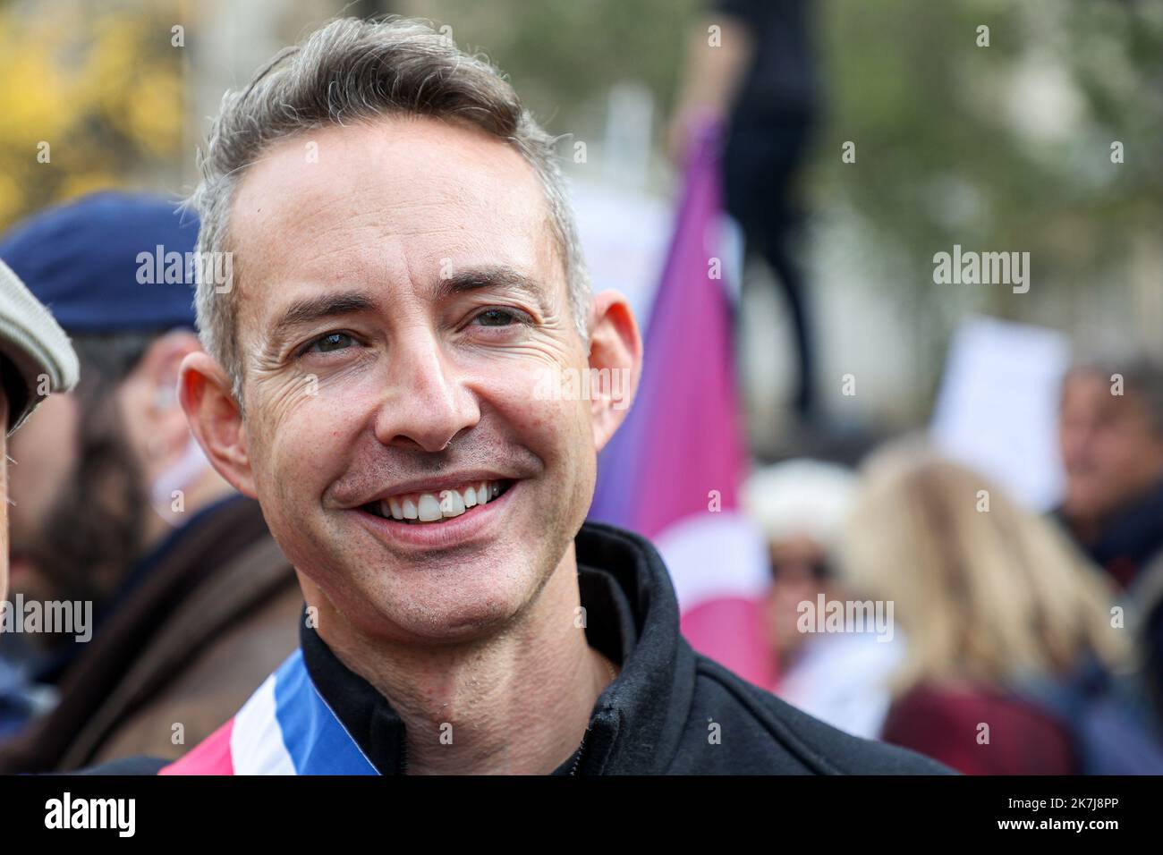 Paris, France. 16th Oct, 2022. Ian Brossat, spokesperson for the French ...