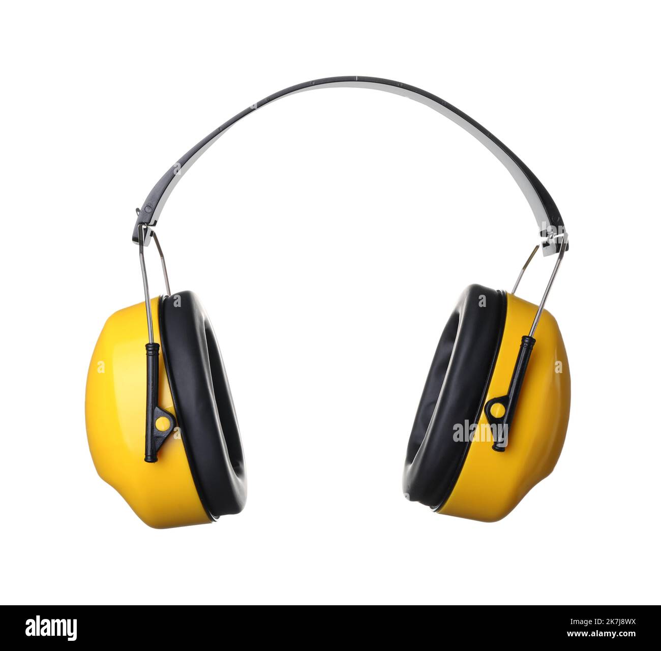 Modern hearing protectors on white background Stock Photo - Alamy