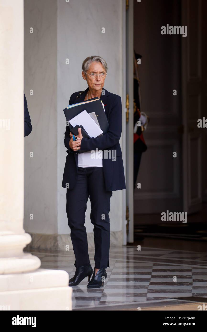 ©Thomas Padilla/MAXPPP - 14/06/2022 ; Paris, France ; SORTIE DU CONSEIL DES MINISTRES AU PALAIS ...