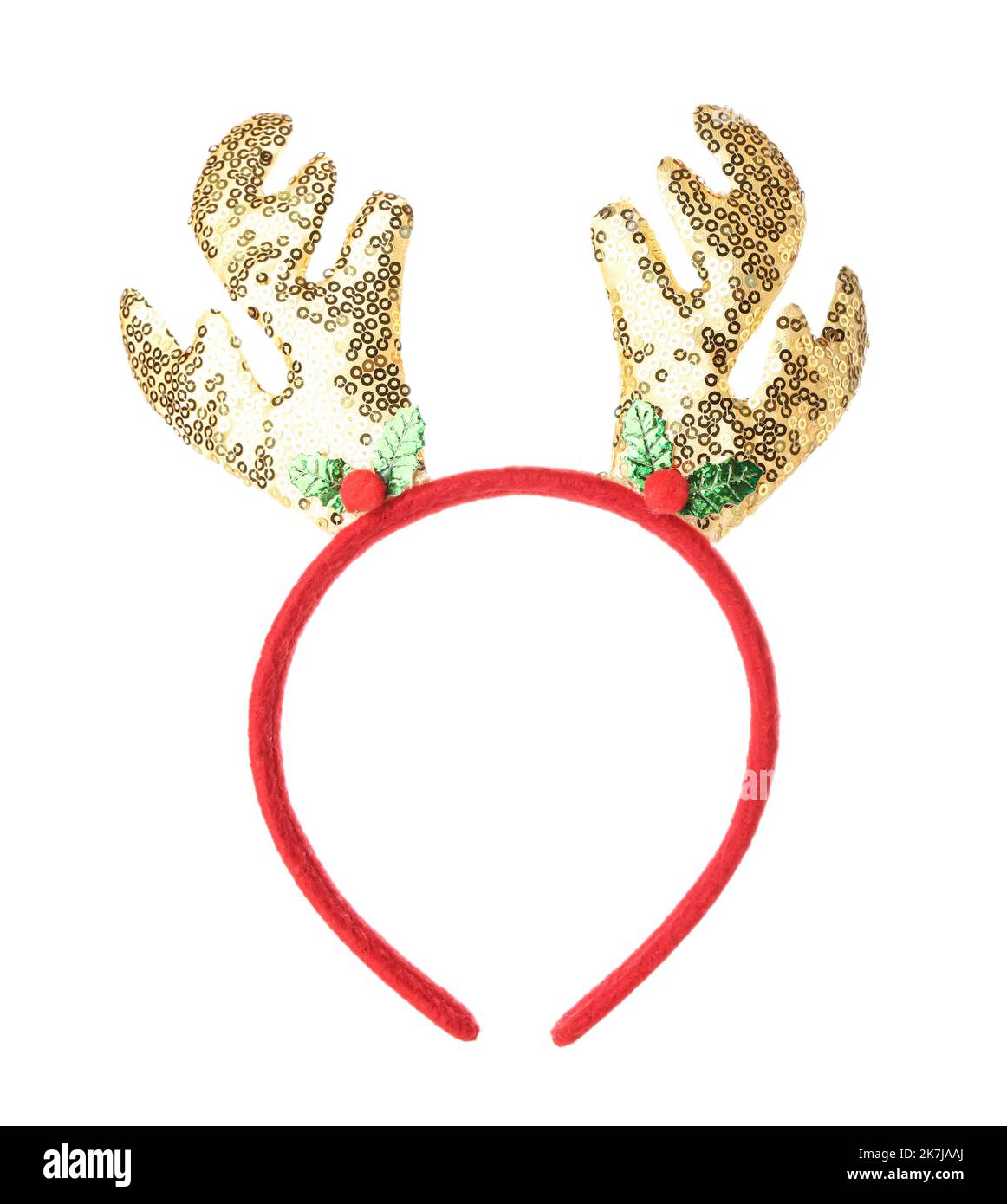 Christmas reindeer horns isolated on white background Stock Photo - Alamy