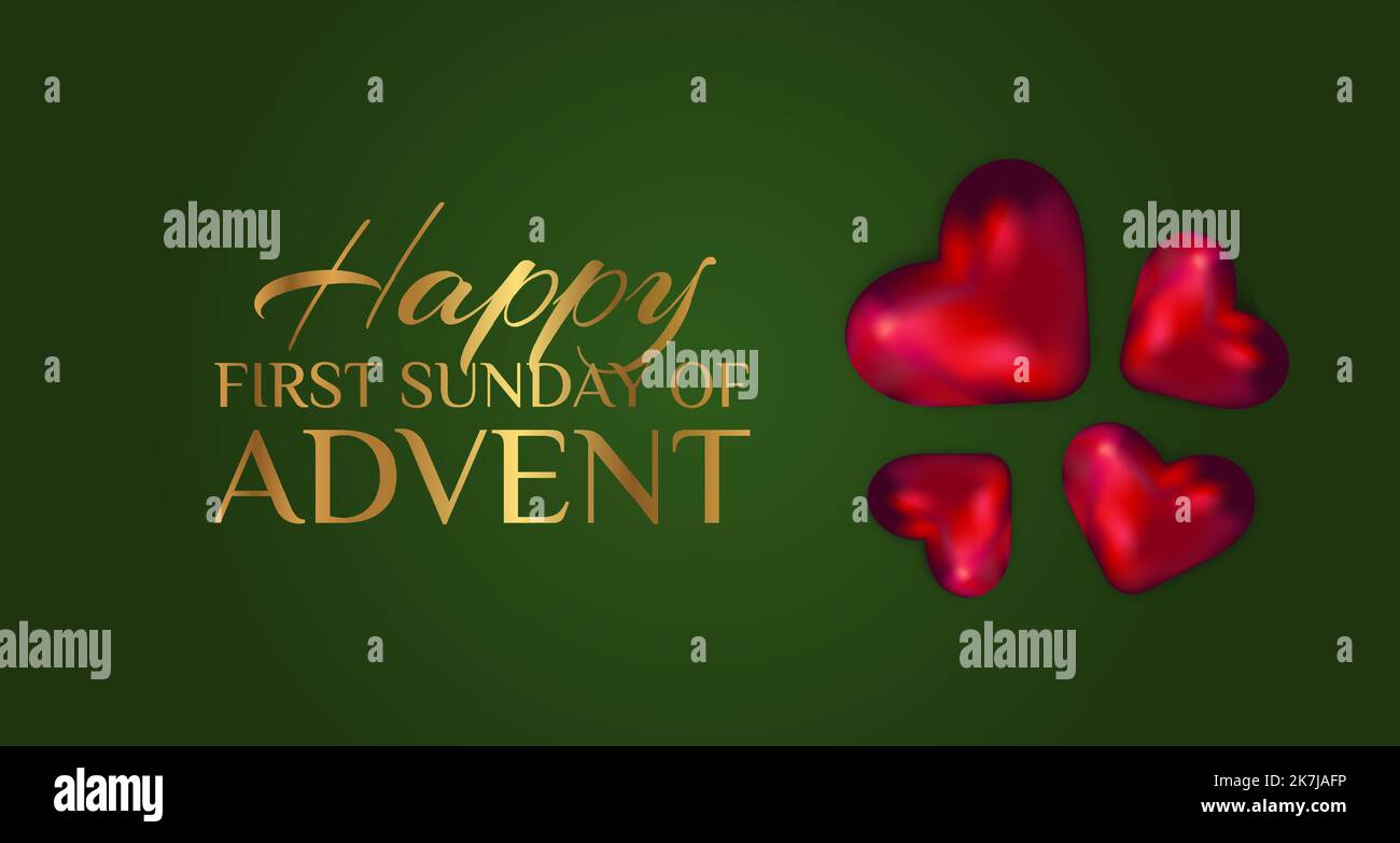 Happy First Sunday Of Advent Background Illustration Stock Vector Image