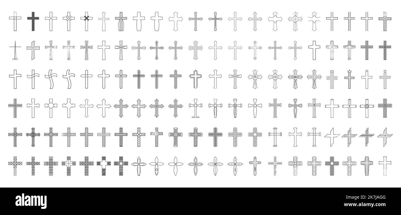 Faith icons set simple Cut Out Stock Images & Pictures - Alamy