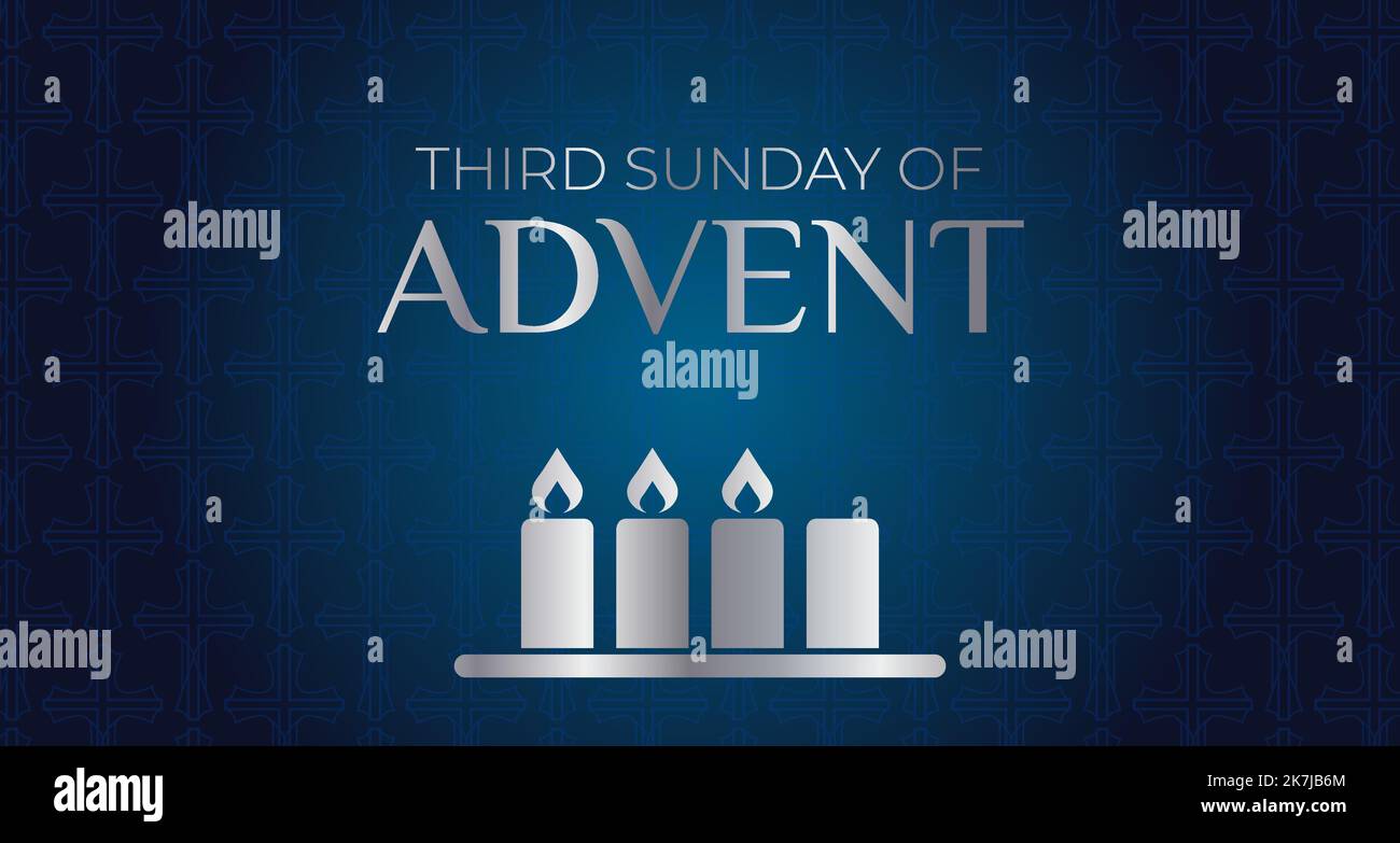 Third Sunday of Advent Background Illustration Design Stock Vector ...