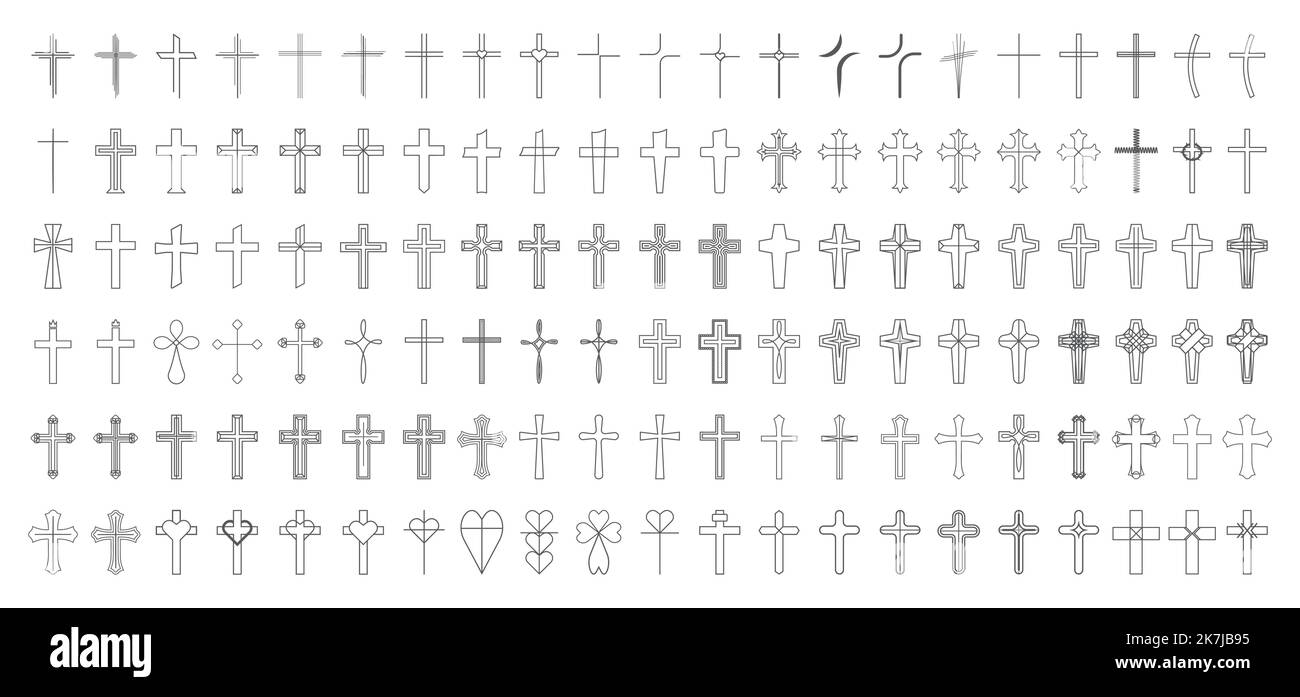 Christian Cross Vector Set Collection Stock Vector Image & Art - Alamy