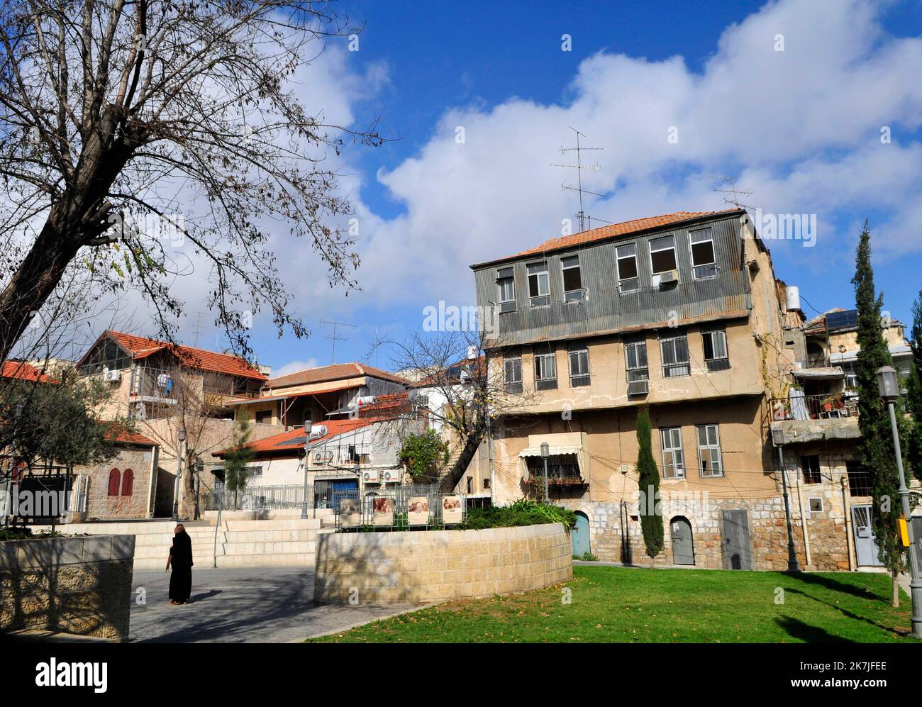 Beautiful early 20th century buildings in Jerusalem, Israel Stock Photo ...