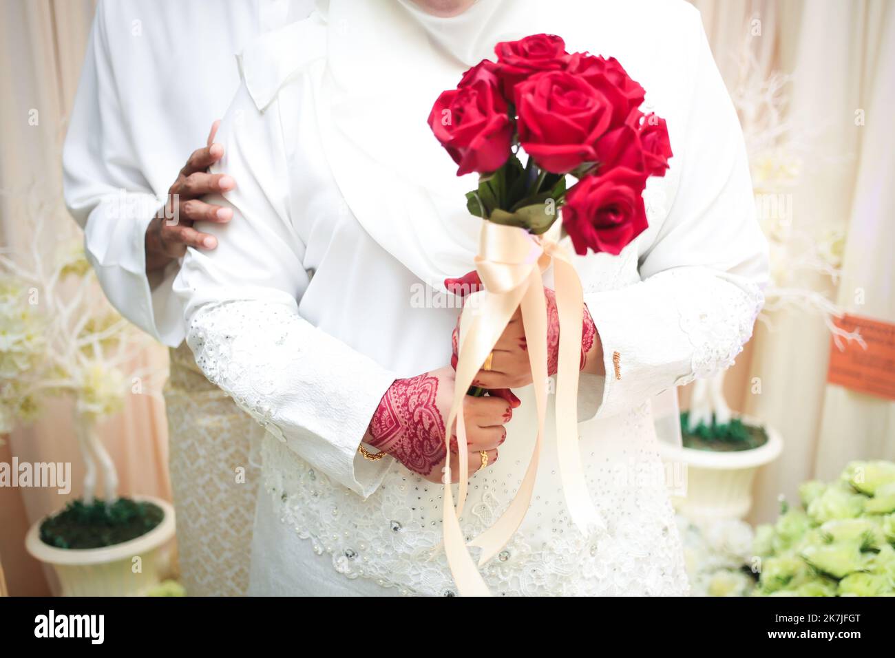 Happy romantic young couple celebrating their marriage Stock Photo - Alamy