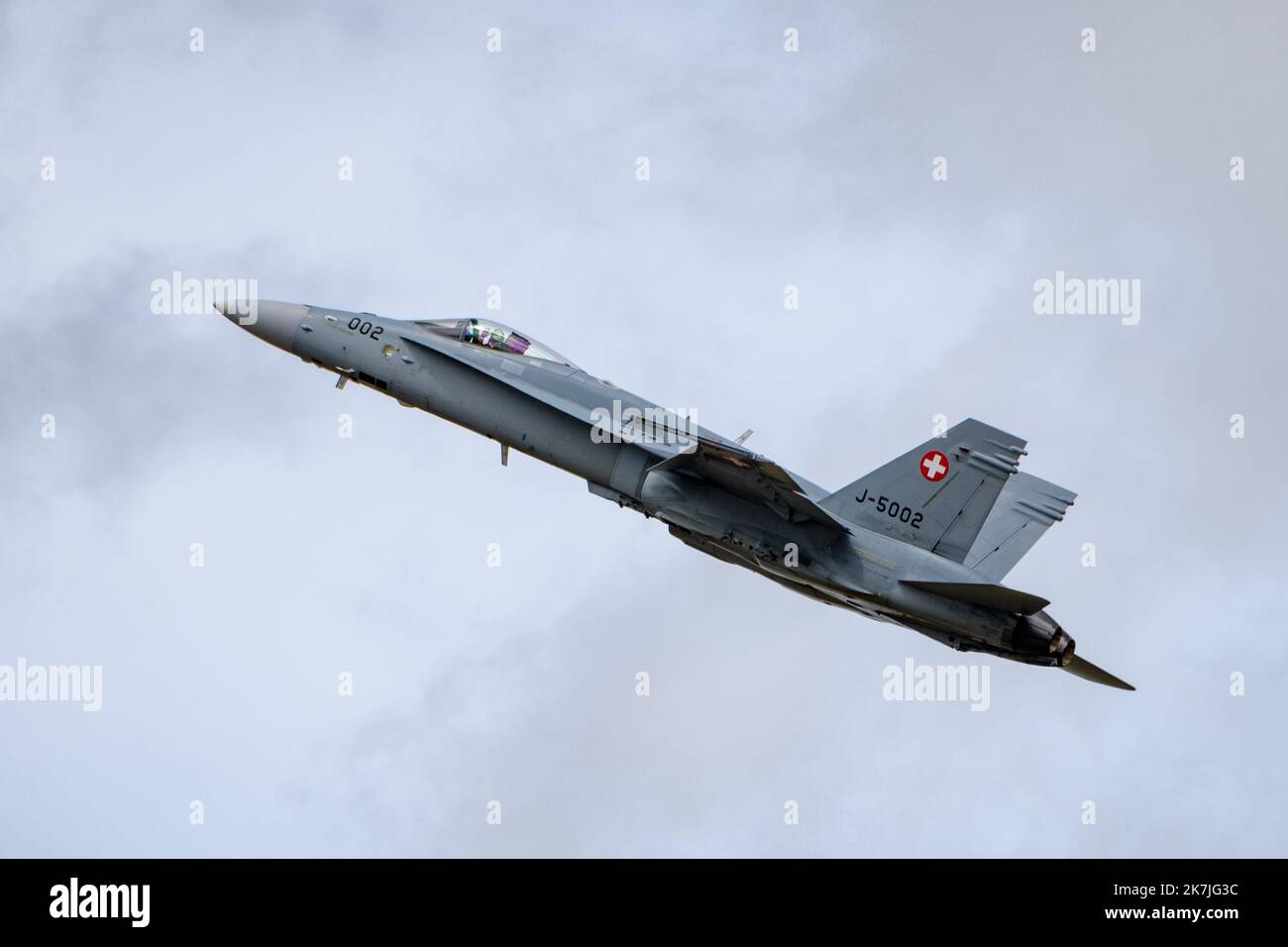 ©Arnaud BEINAT/Maxppp. Swiss air force fighter bomber F 18 Hornet ...
