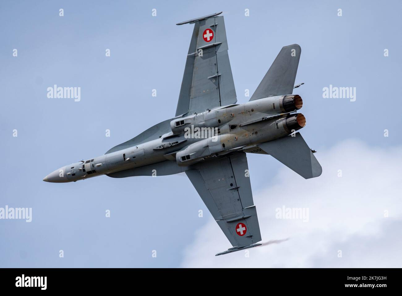 ©Arnaud BEINAT/Maxppp. Swiss air force fighter bomber F 18 Hornet ...