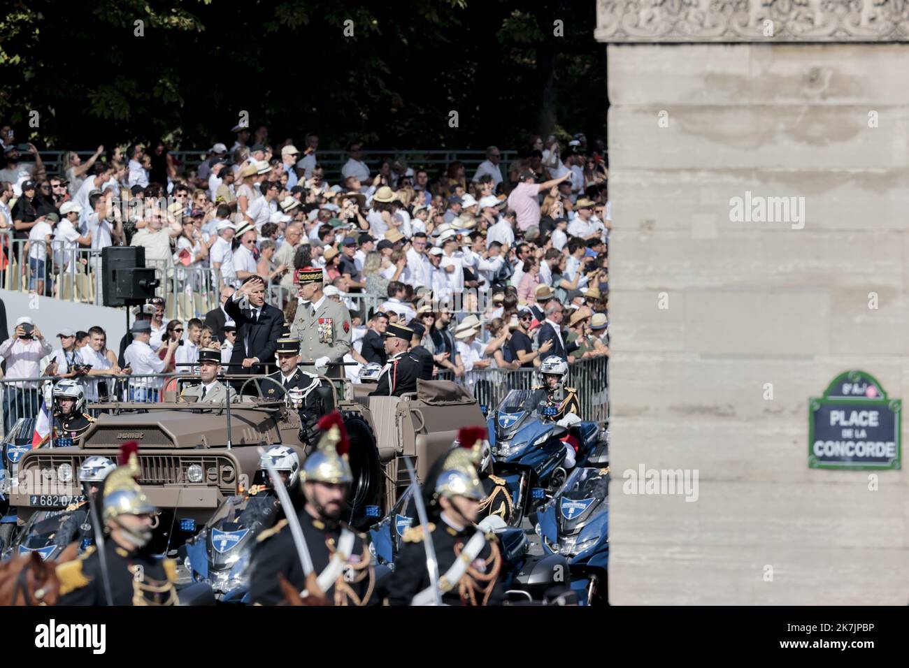 ©Sebastien Muylaert/MAXPPP - Paris 14/07/2022 Emmanuel Macron President ...