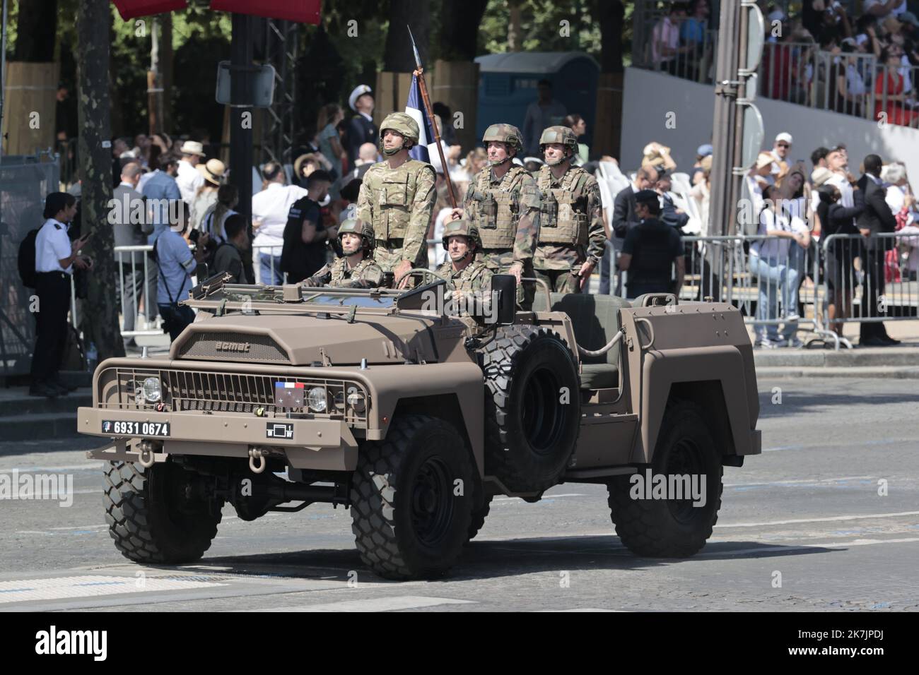 ©Sebastien Muylaert/MAXPPP - Paris 14/07/2022 Illustration troupes ...